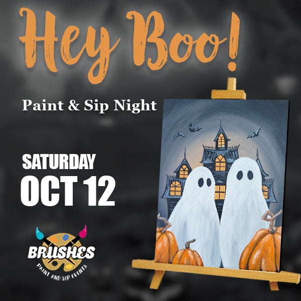 Hey Boo! Halloween Paint & Sip at Country Lanes Bowl | Brushes Paint ...